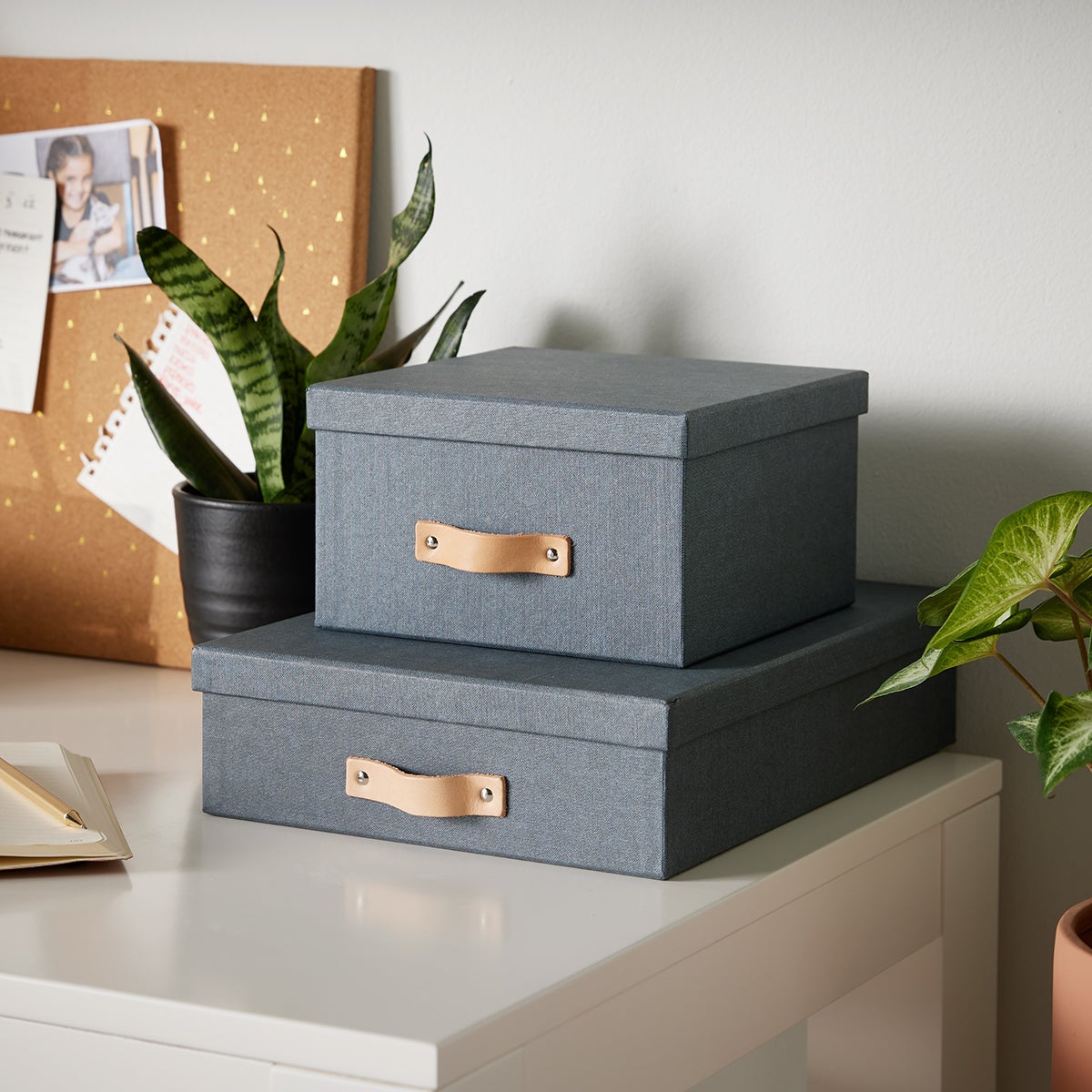 Bigso Navy Boden Photo Storage Box | The Container Store