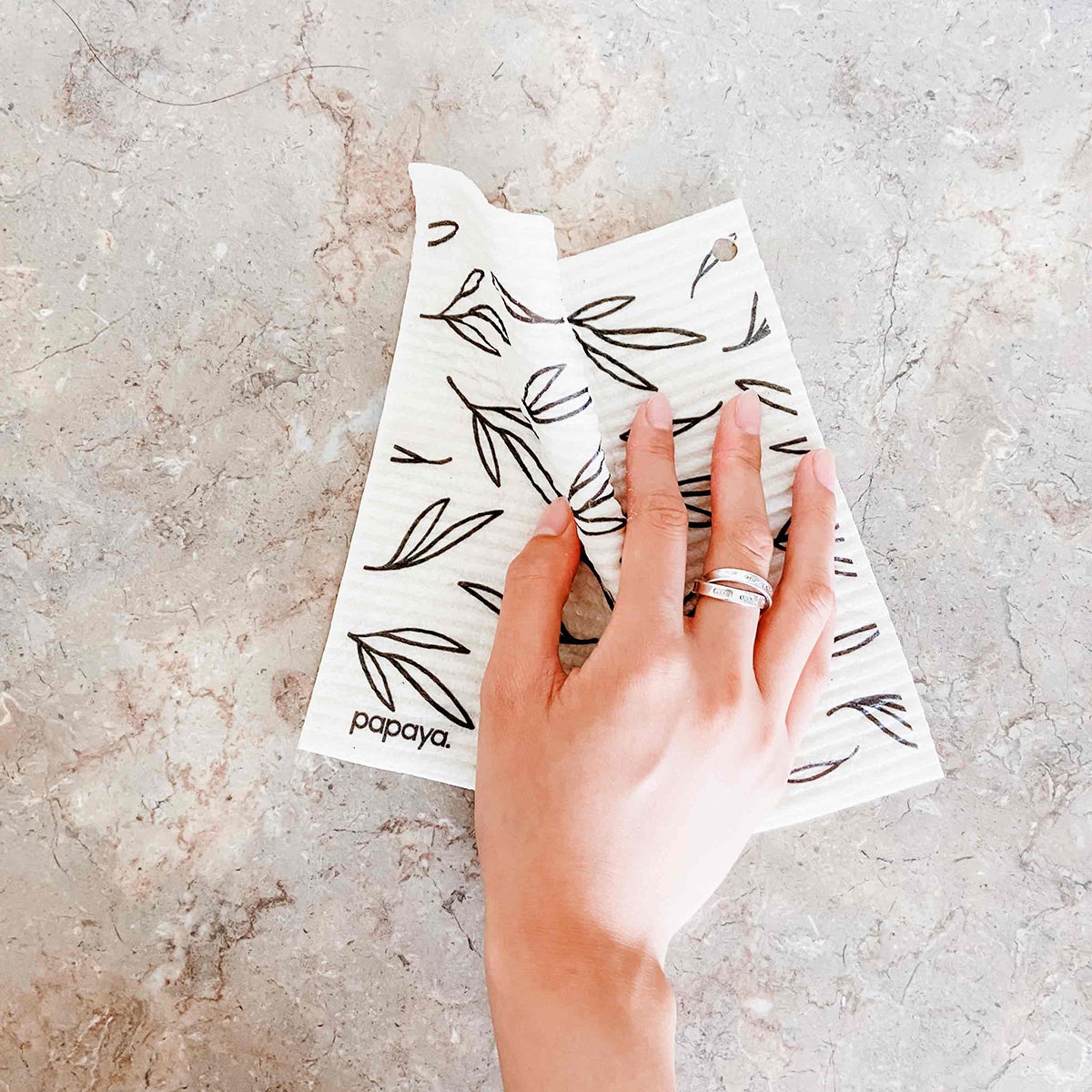 Papaya Reusable Paper Towels Hook The Container Store papaya-reusable-paper-towels-hook-the-container-store