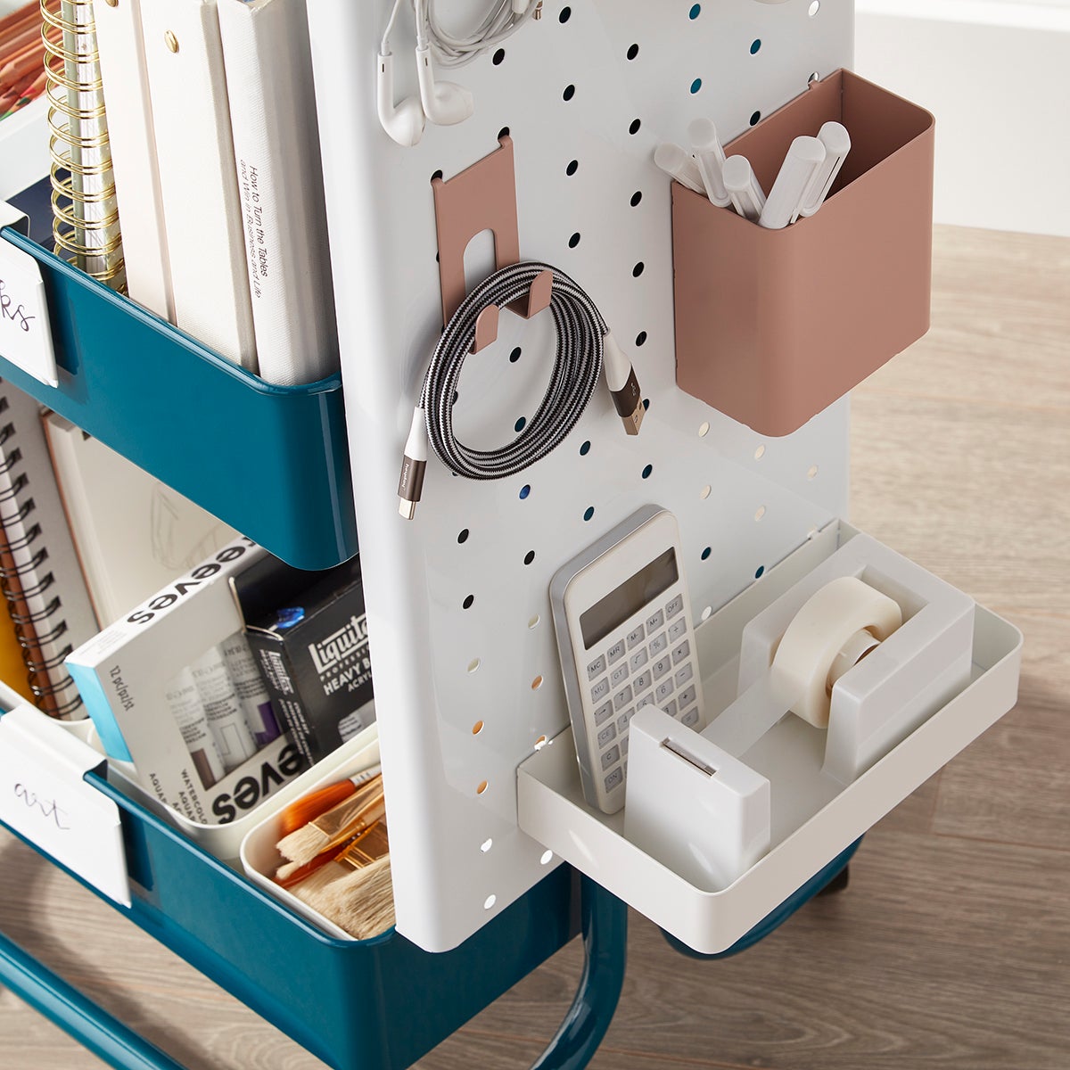 Bello Long Pegboard Bin | The Container Store