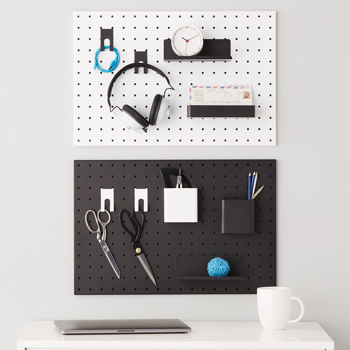 Bello Long Pegboard Bin | The Container Store