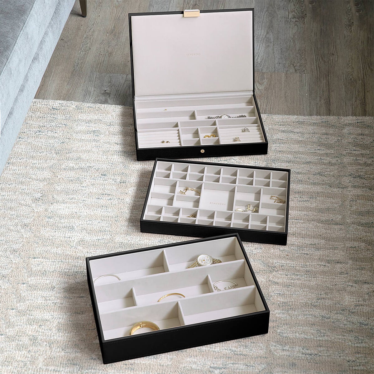 Stackers Supersize Jewelry Box Set of 3 | The Container Store