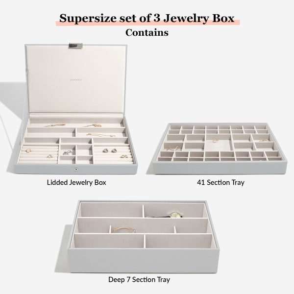 Stackers Supersize Jewelry Box Set of 3 | The Container Store