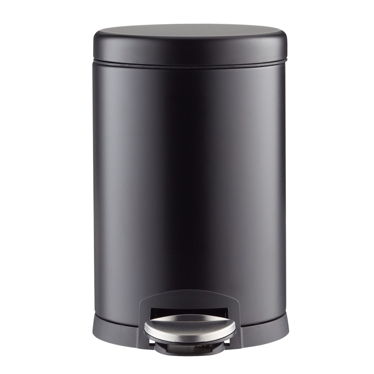 simplehuman White 1.2 gal. Round Step Trash Can | The Container Store