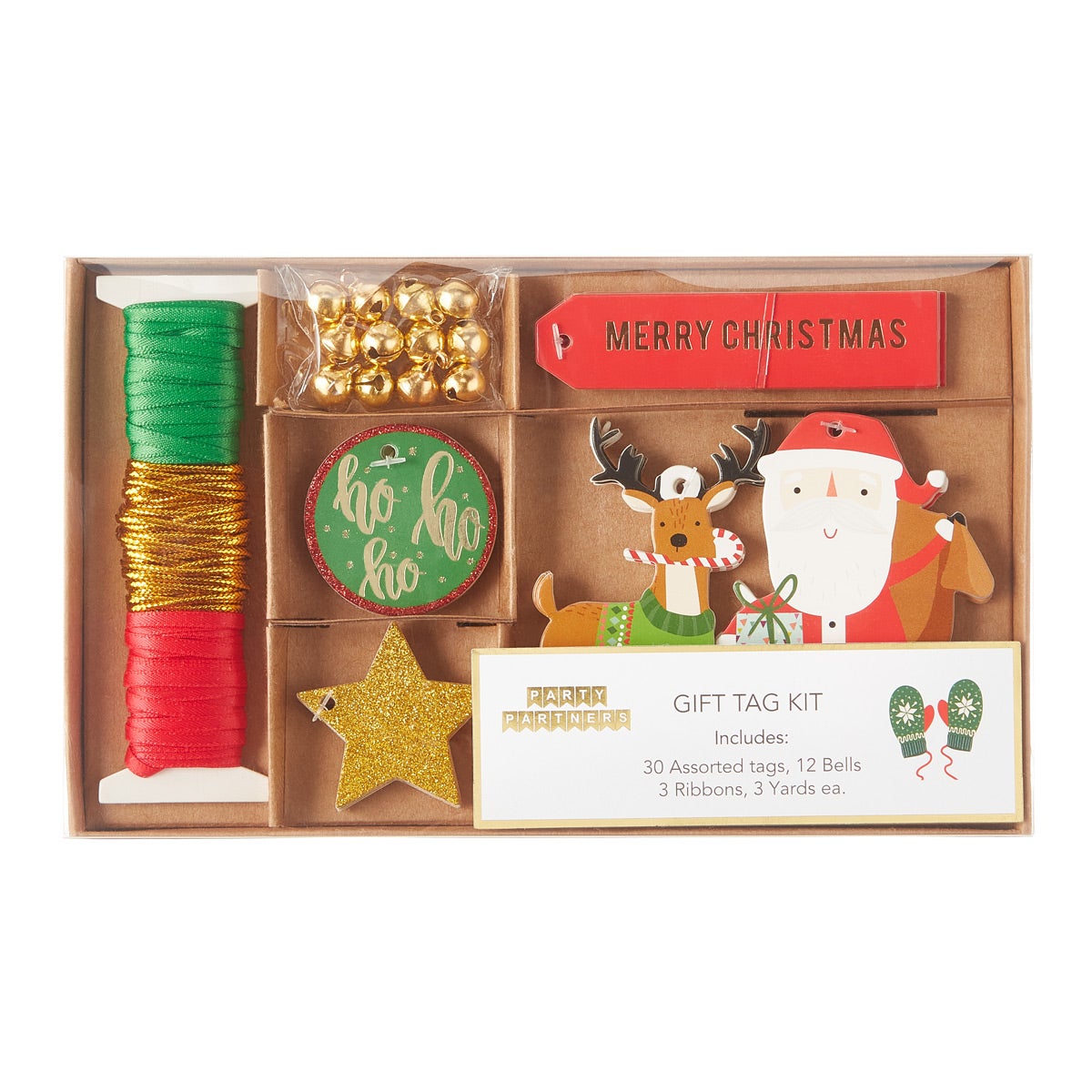 Santa & Reindeer Gift Tag Box | The Container Store