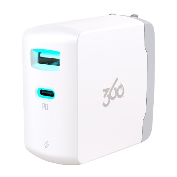 360 Electrical Vivid Dual 30W USB-C Plus 12W USB Wall Charger | The Container Store