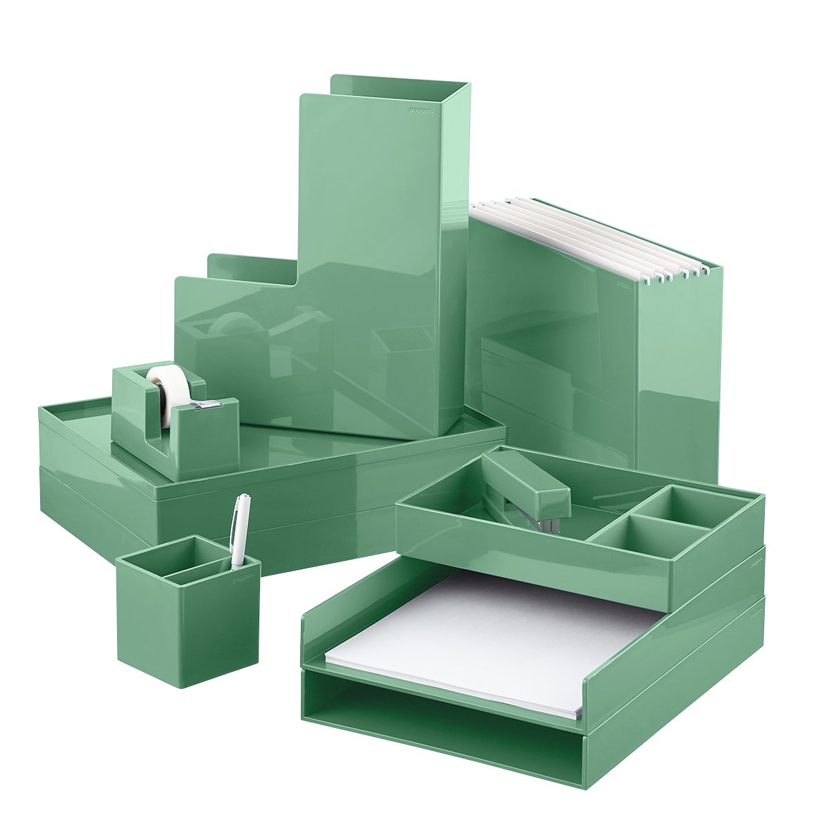White Poppin Accessory Trays The Container Store