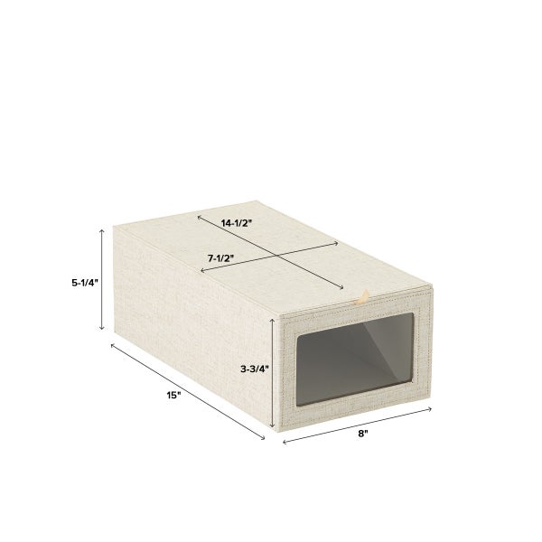 Cambridge Drop-Front Shoe Box | The Container Store