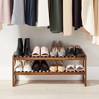 Rowan Acacia 2-Tier Shoe Shelf | The Container Store