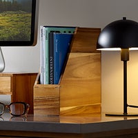 Rowan Acacia Desktop Magazine File | The Container Store