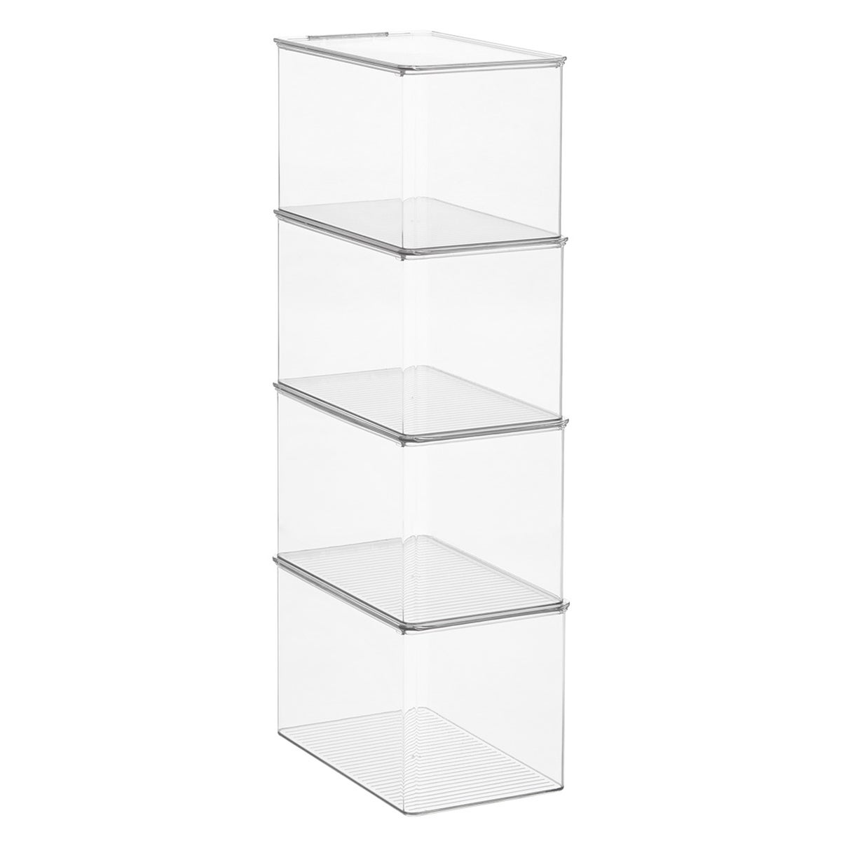 Hinged-Lid Tall Stackable Shoe Boxes | The Container Store