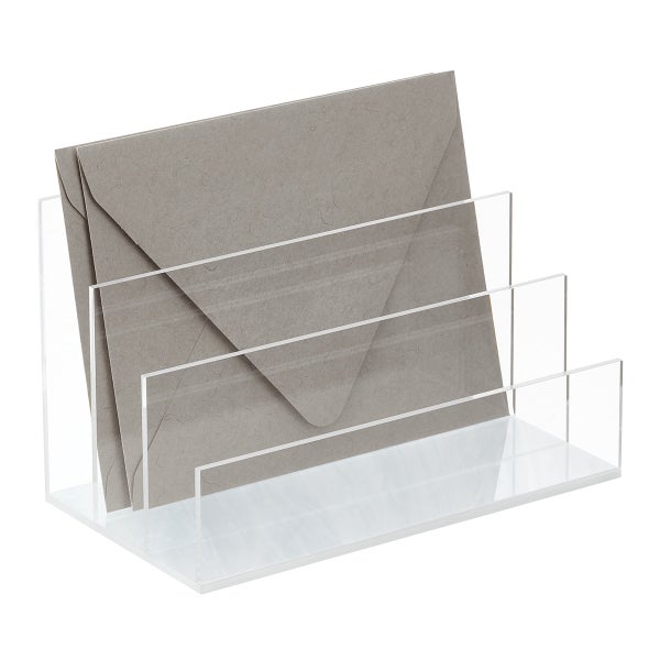 Lund London Blair Acrylic Desktop Letter Organizer | The Container Store