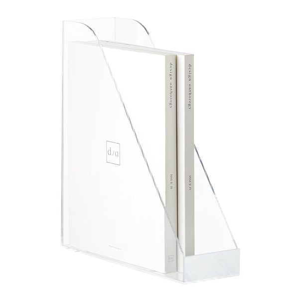 Lund London Blair Acrylic Desktop Magazine File | The Container Store