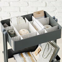 The Container Store 3-Tier Cart Adjustable Dividers Pkg/7 | The ...