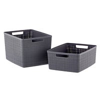 Curver Jute Plastic Basket | The Container Store
