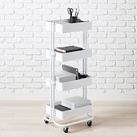 The Container Store 4-Tier Rolling Cart | The Container Store