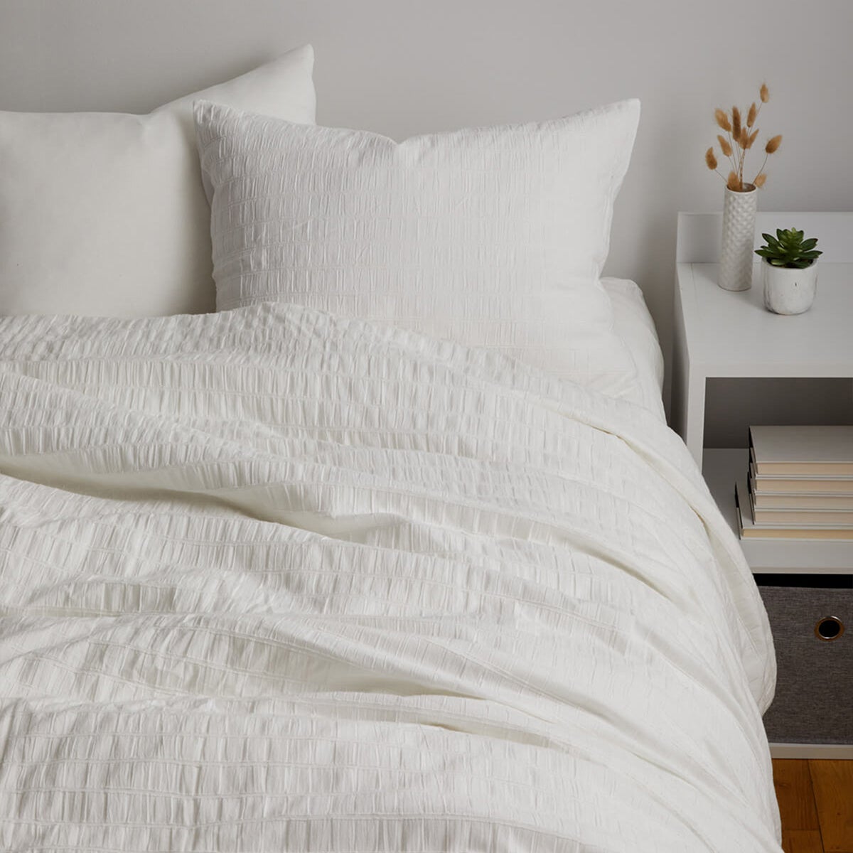 Dormify Bailey Textured Stripe Duvet Cover And Sham Set The Container