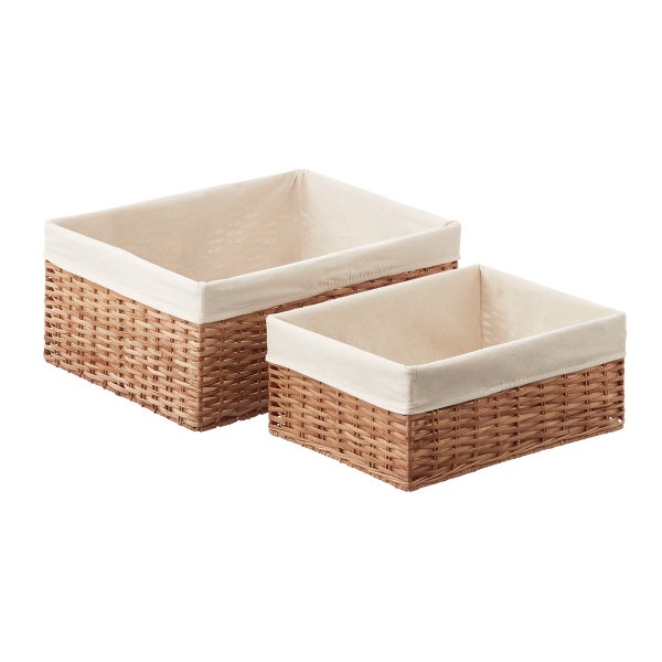 Natural Montauk Woven Rectangular Storage Bins | The Container Store