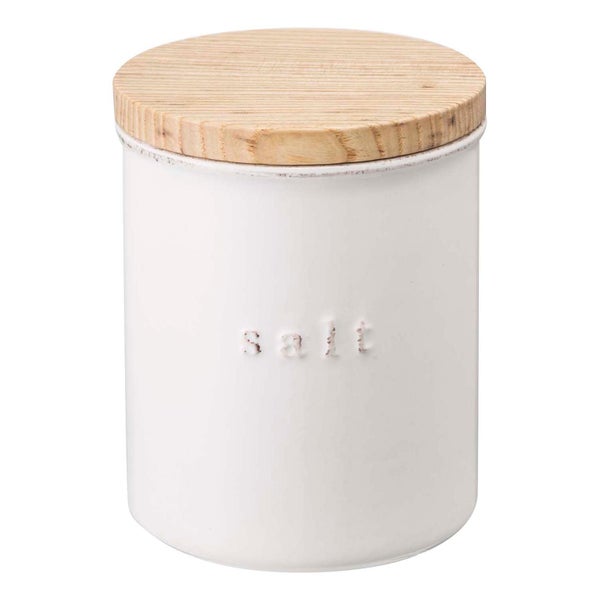 Yamazaki Tosca Ceramic Salt Canister | The Container Store