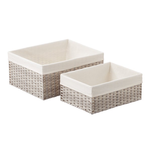 Montauk Woven Rectangular Storage Bins | The Container Store
