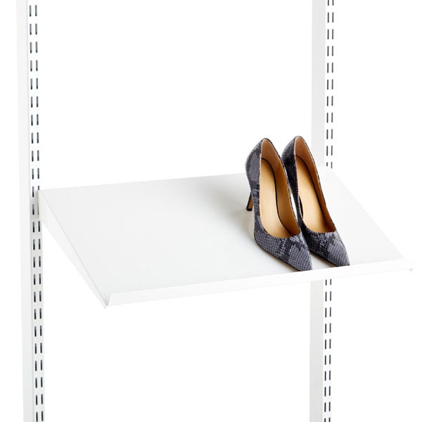 Elfa Angled Solid Metal Shelves | The Container Store