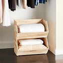 Large Wooden Stacking Bin | The Container Store