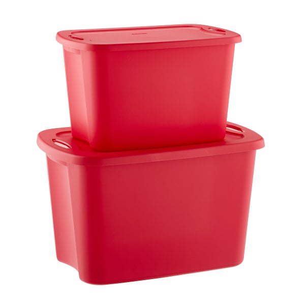 18 gal. Red Tote Box | The Container Store