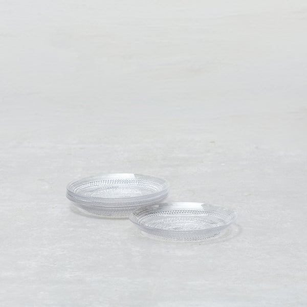 Fortessa Clear Jupiter Bread Plate Set of 4 | The Container Store
