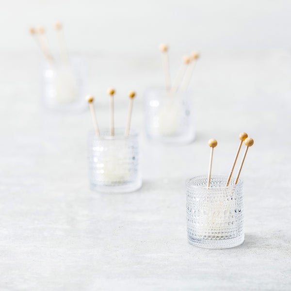 Fortessa Clear Jupiter Double Shot Glass Set of 6 | The Container Store