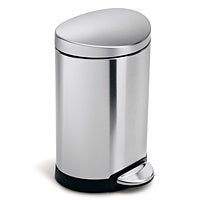 simplehuman 6L Semi-Round Step Can | The Container Store