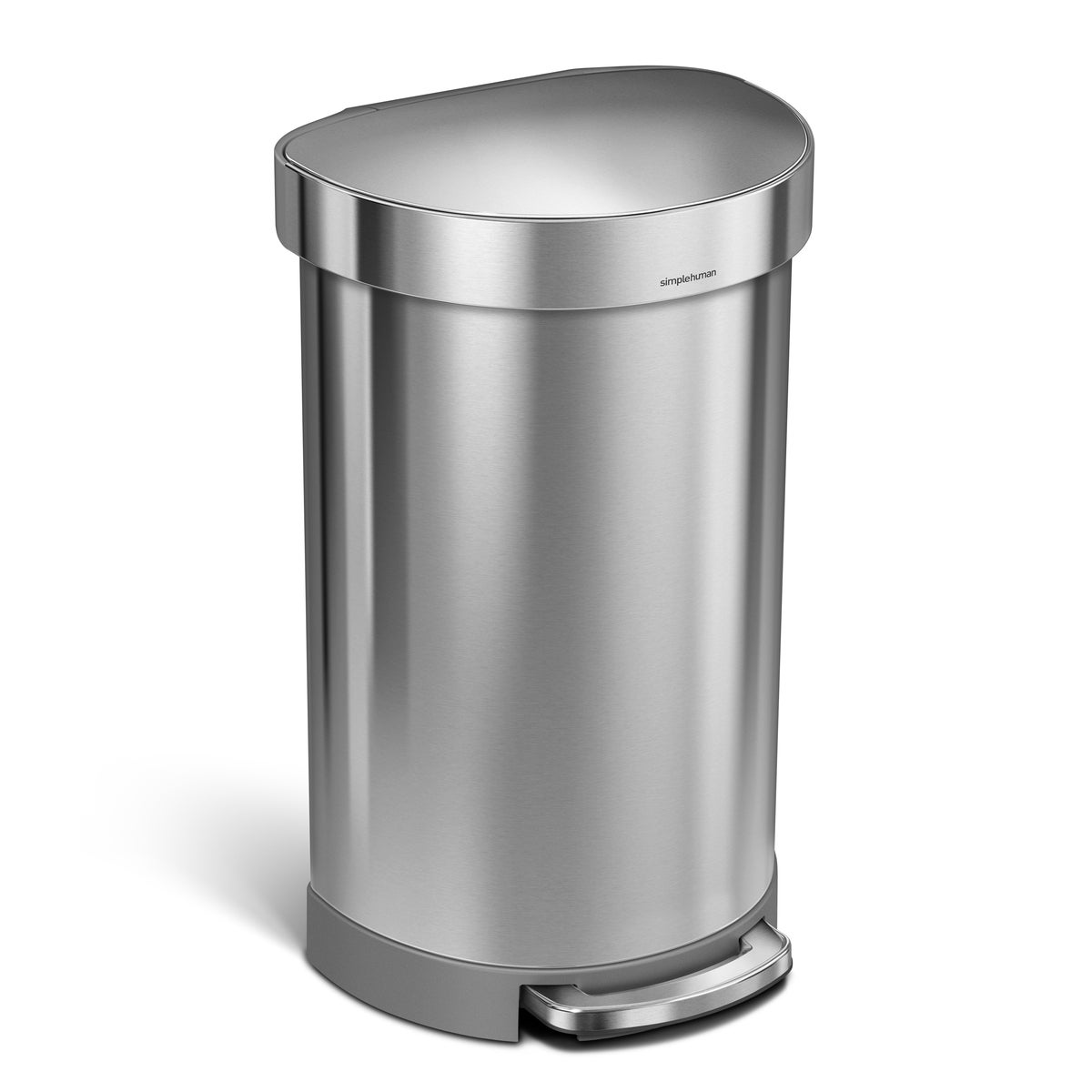 simplehuman 45L Semi-Round Step Can | The Container Store