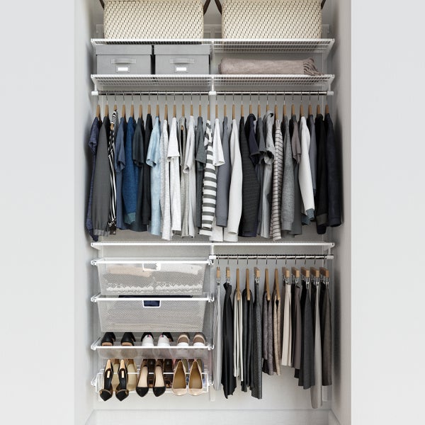 Elfa Classic 4' Reach-In Closet | The Container Store