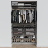 Elfa Classic 4' Reach-In Closet Solution | The Container Store