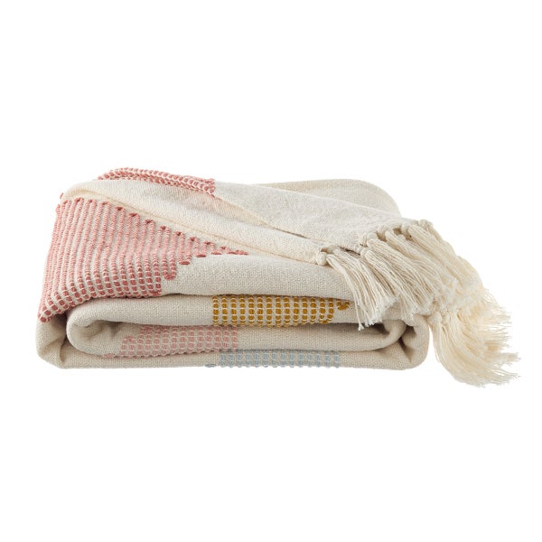 Geometric Cotton Woven Throw | The Container Store