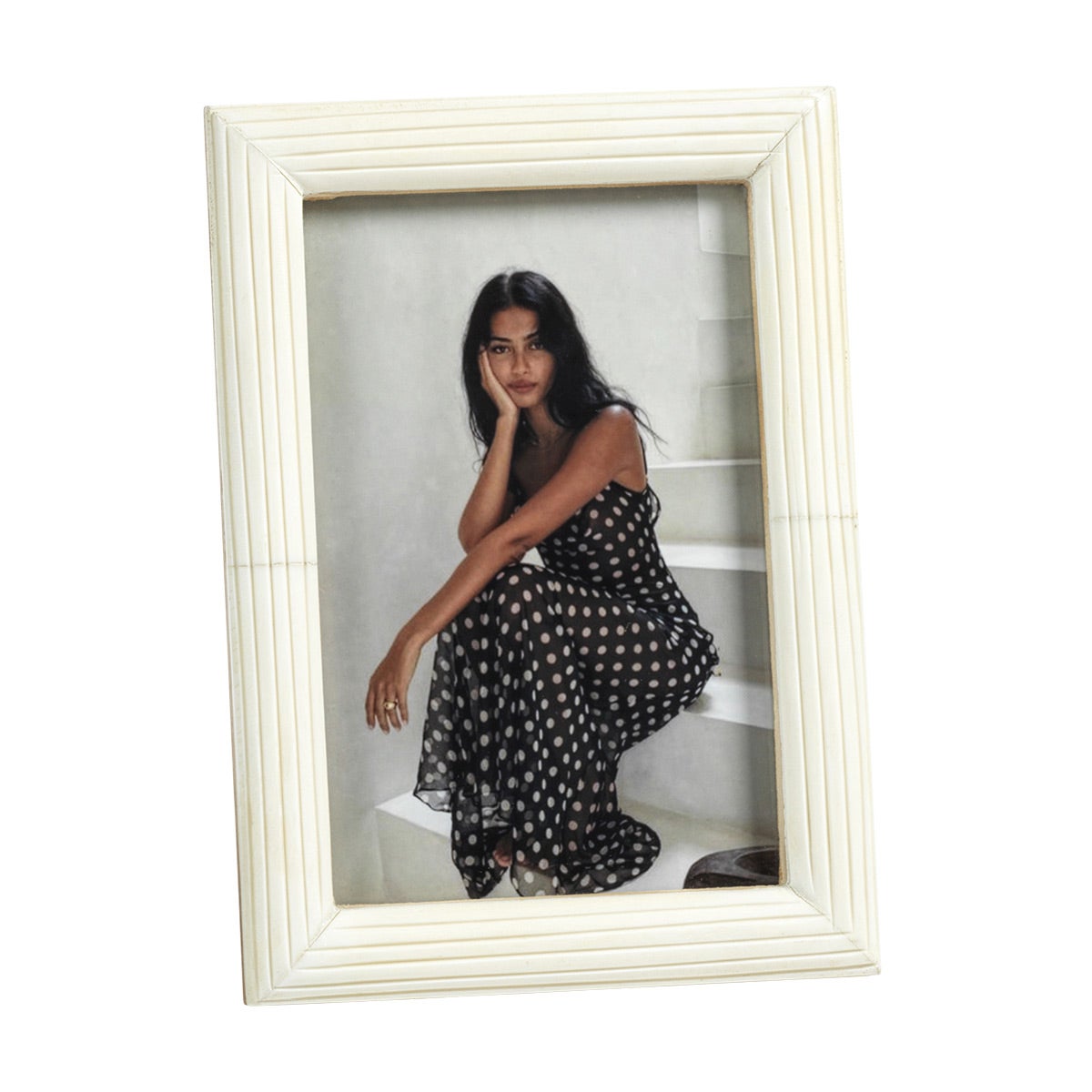 Zodax Palomar Etched White Bone Photo Frames | The Container Store