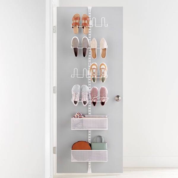 Elfa Utility Shoe Storage Over the Door Rack | The Container Store