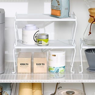Small White Mesh Stackable Shelf Reviews | The Container Store