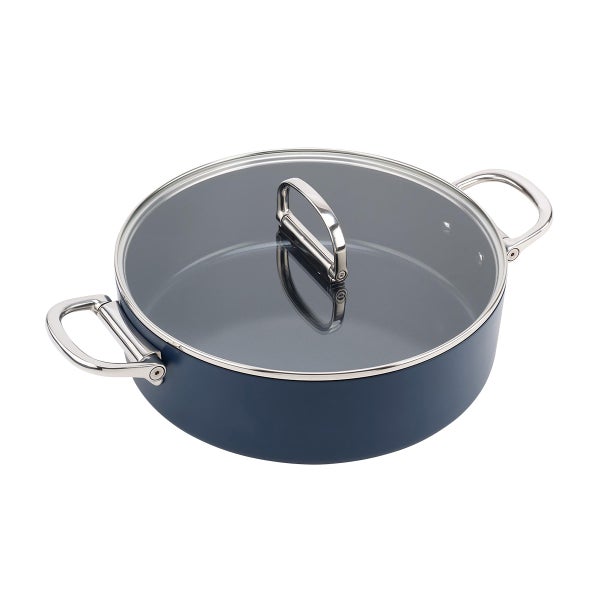 Joseph Joseph Space Ceramic 5 Qt. Non-Stick Shallow Casserole Pan & Lid ...