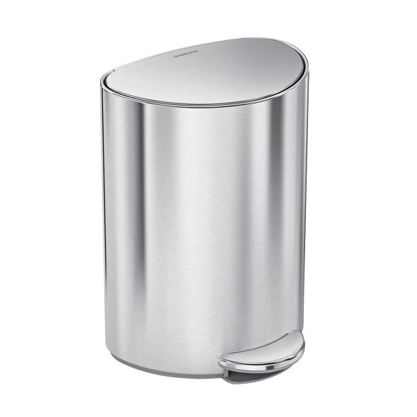 simplehuman 1.6 Gallon Semi-Round Step Trash Can | The Container Store