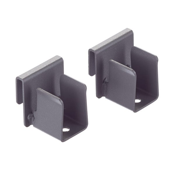 Decor Plus by Elfa Matte Grey Side Closet Rod Holder | The Container Store