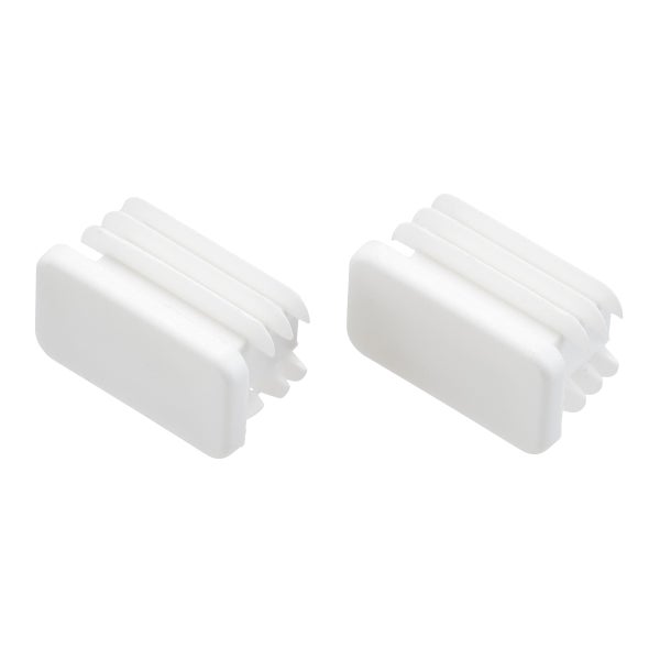 Decor Plus by Elfa Matte White Closet Rod End Caps | The Container Store