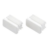 Decor Plus by Elfa Matte White Closet Rod End Caps | The Container Store