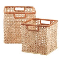 Albany Rattan Cube | The Container Store
