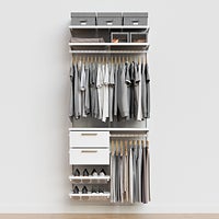 Decor Plus by Elfa 3' Closet with Solid Drawers | The Container Store