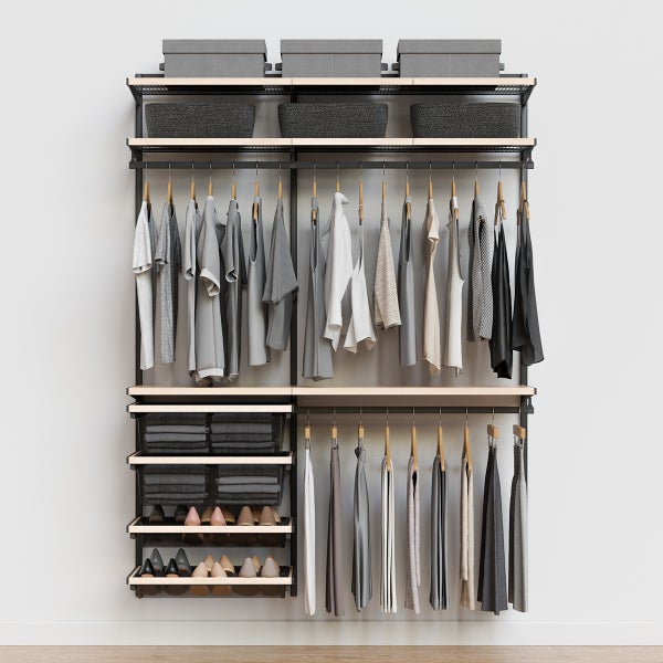 Decor Plus by Elfa 5' Closet with Mesh Drawers | The Container Store