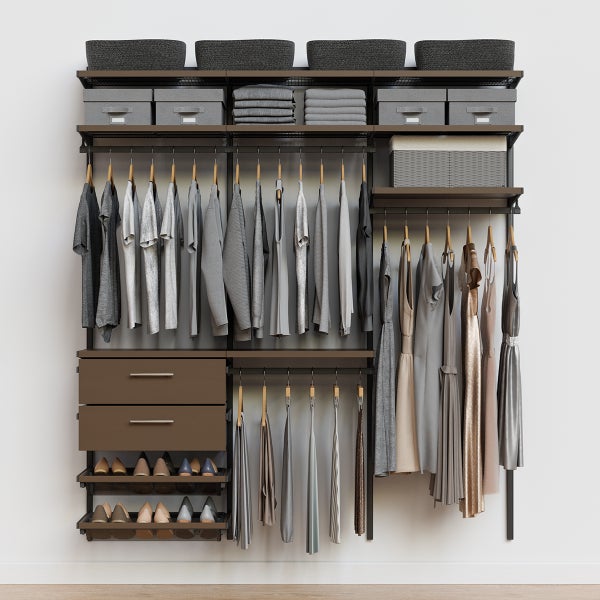 Decor Plus by Elfa 6' Closet with Solid Drawers | The Container Store