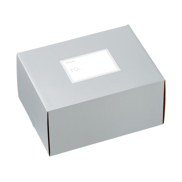 Jillson & Roberts Medium Silver Decorative Shipping Box | The Container ...