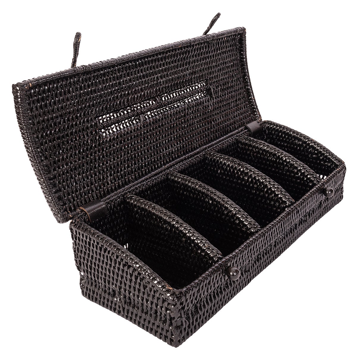 Artifacts Trading Co. Rattan 5-Section Tea Box with Lid | The Container ...