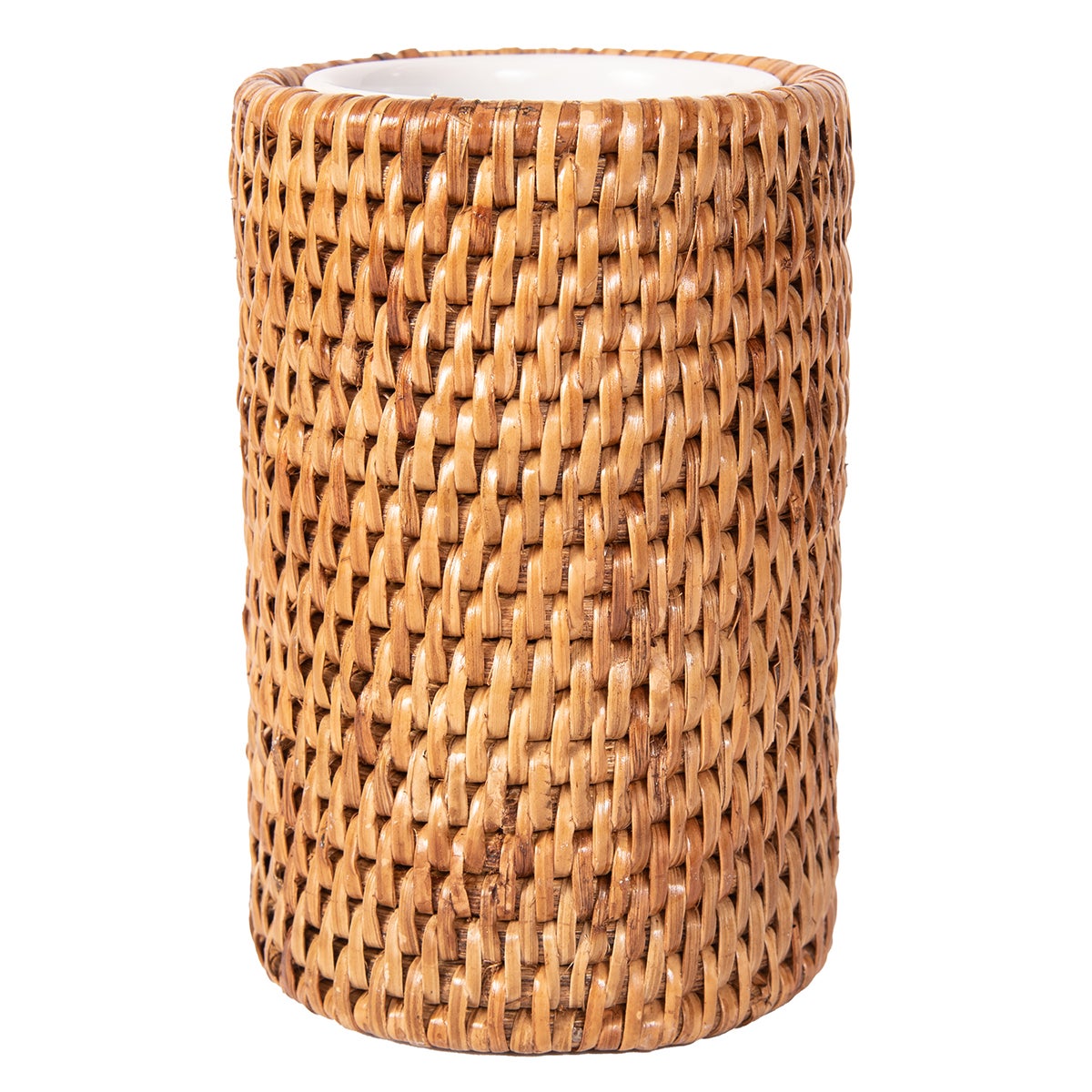 Artifacts Trading Co. Rattan Round Tumbler With Ceramic Insert | The ...
