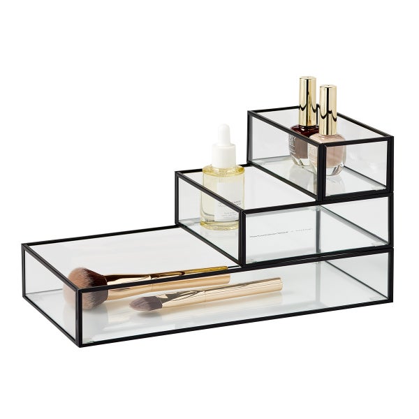 The Container Store Serenity Countertop Glass Stacking Tray | The ...