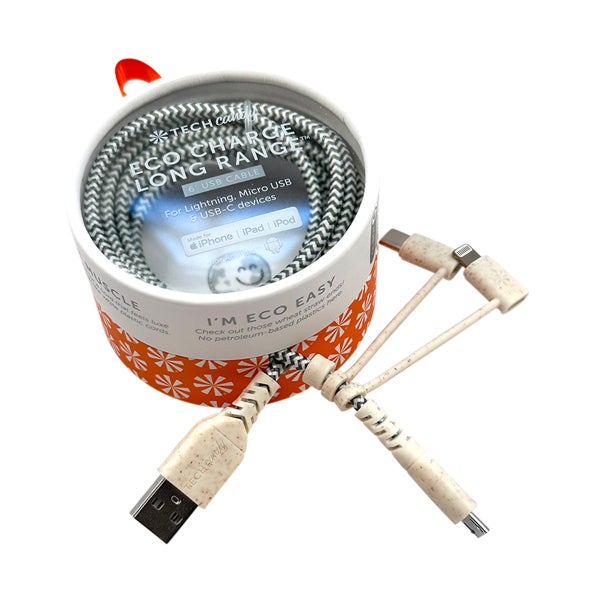 Tech Candy Eco 6' 3-in-1 Charge USB Cable | The Container Store